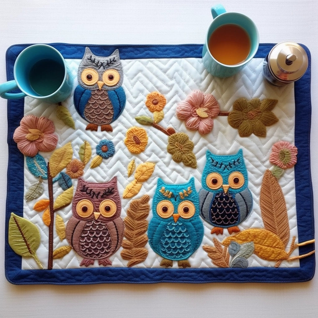 Owl TAI30112324 Quilted Placemats – Charming Favor