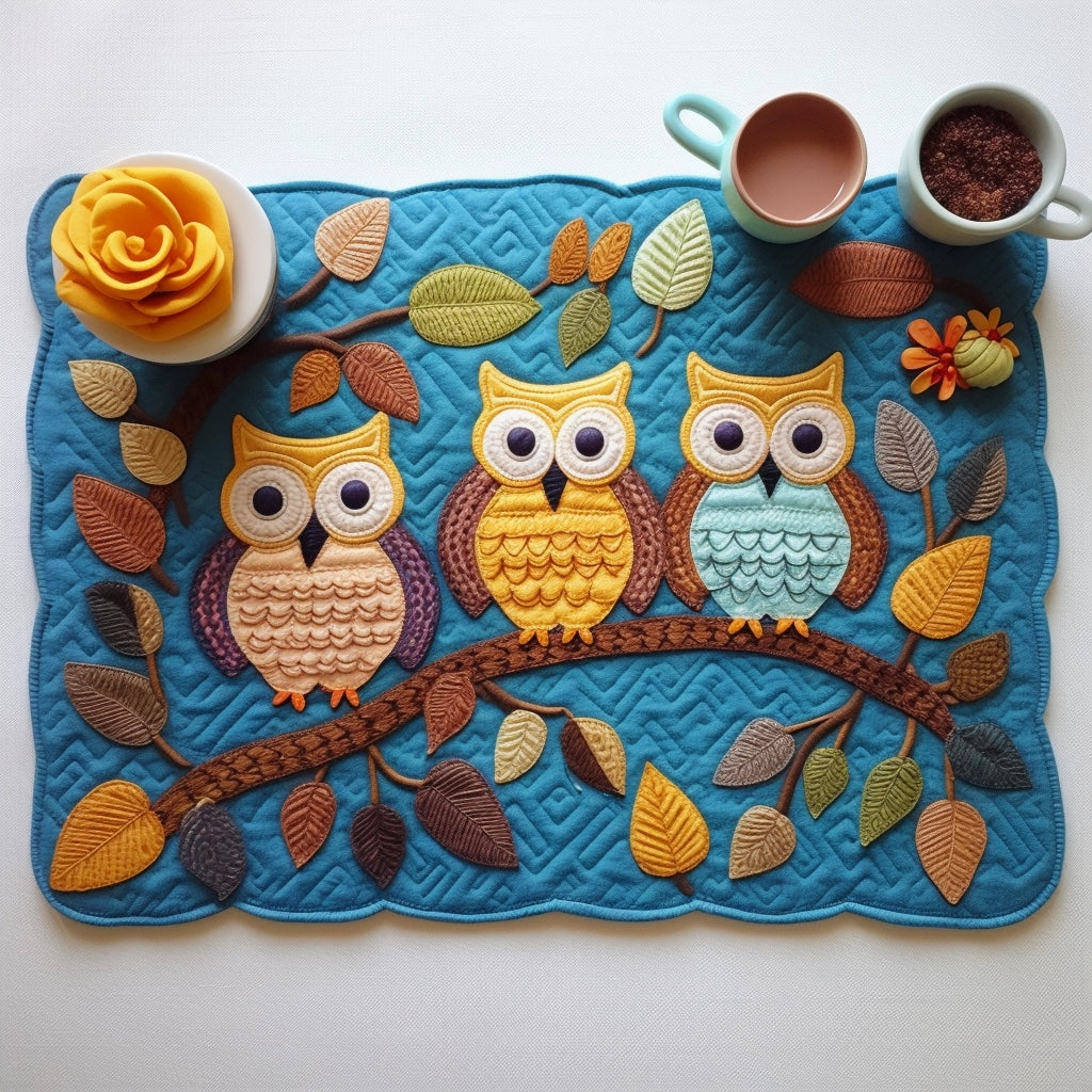 Owl TAI30112325 Quilted Placemats – Charming Favor