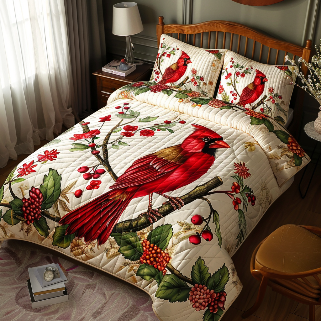 Cardinal TAI251124109 Quilt Bedding Set – Charming Favor