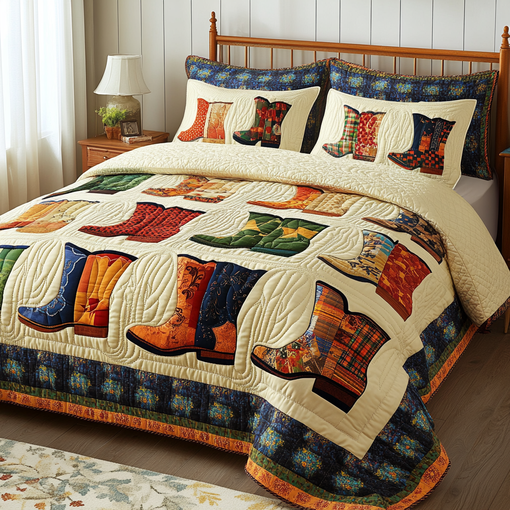 Cowboy Boots DAI040924054 Quilt Bedding Set – Charming Favor