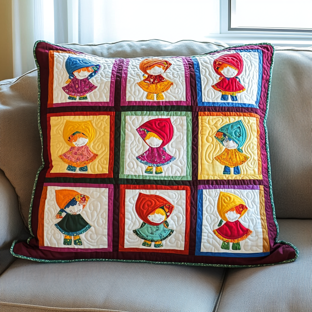 Sunbonnet Sue DAI200125310 Quilted Pillow Case – Charming Favor