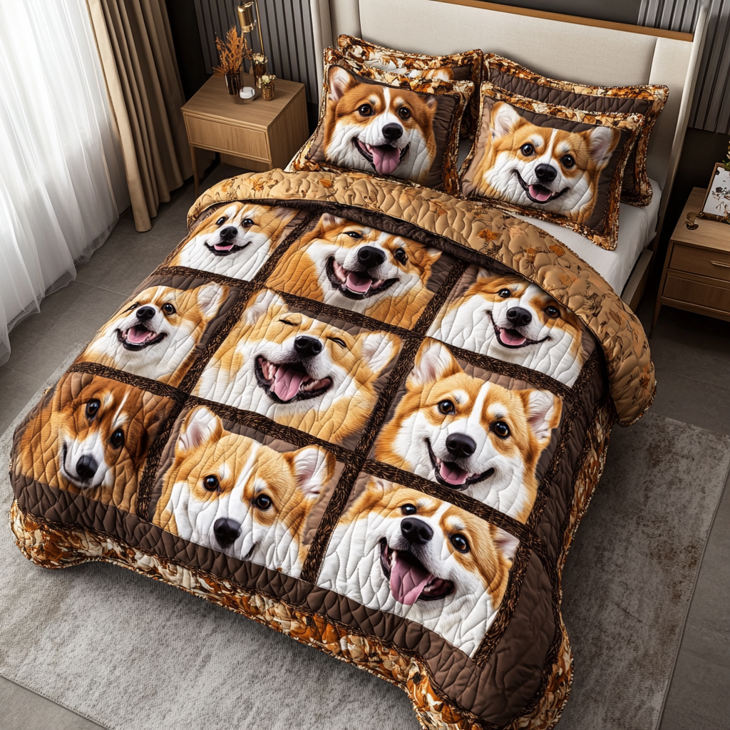 Corgi TAI121024034 Quilt Bedding Set – Charming Favor