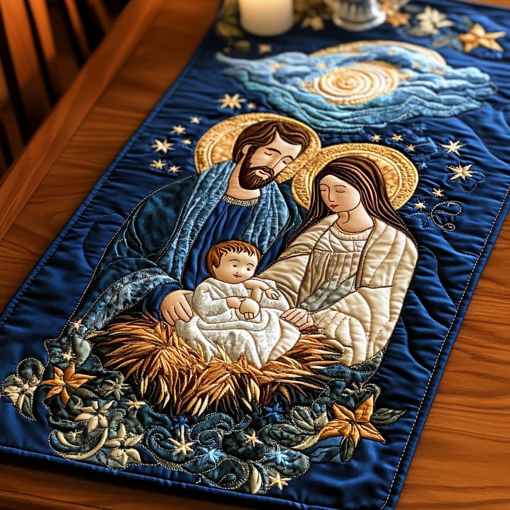 Nativity TAI111124321 Quilted Table Runner – Charming Favor