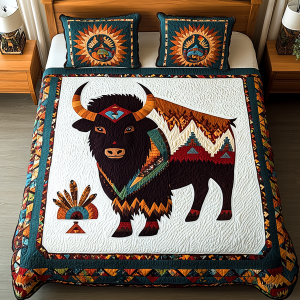 Native American Bison DAI301224246 Quilt Bedding Set – Charming Favor