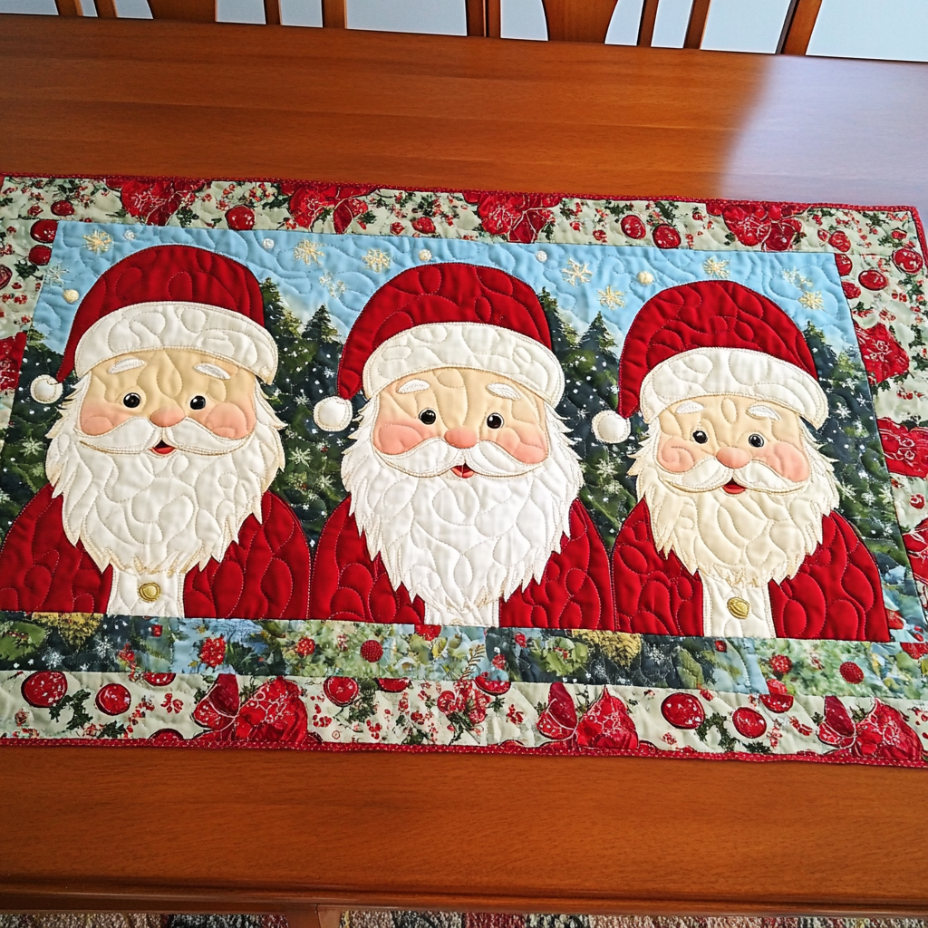 Christmas Santa TAI040924352 Quilted Table Runner – Charming Favor