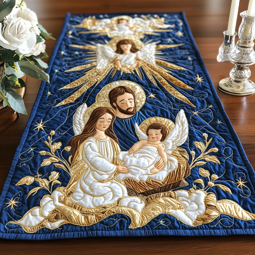 Nativity TAI111124330 Quilted Table Runner – Charming Favor