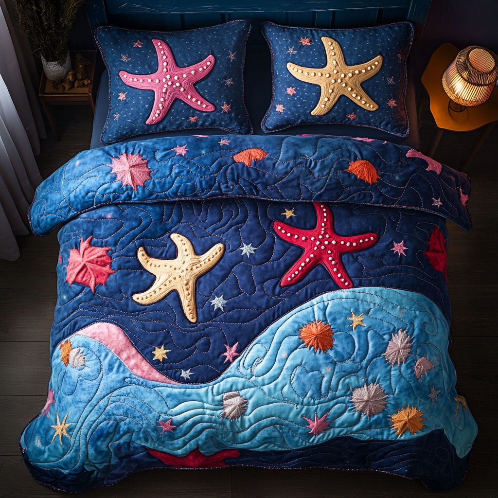 Starfish DAI200125004 Quilt Bedding Set – Charming Favor