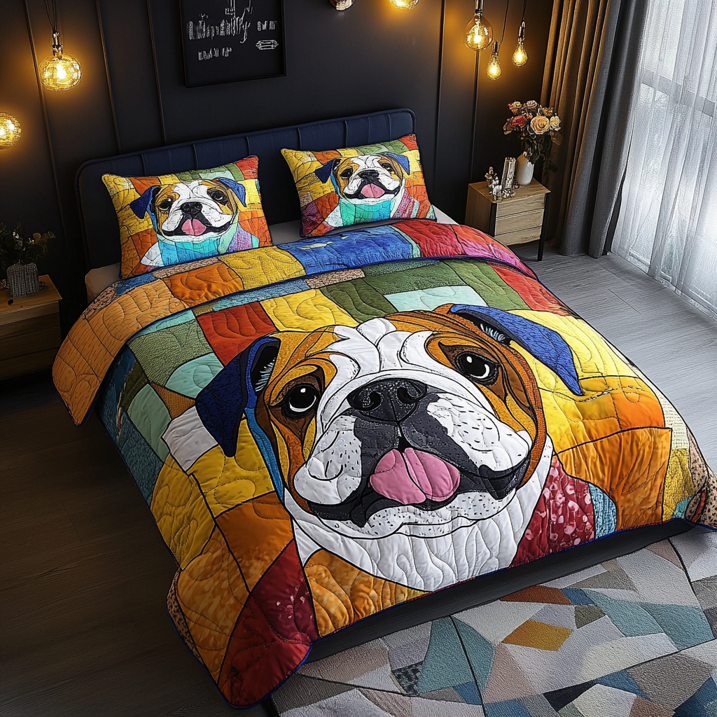 Bulldog TAI181024374 Quilt Bedding Set – Charming Favor