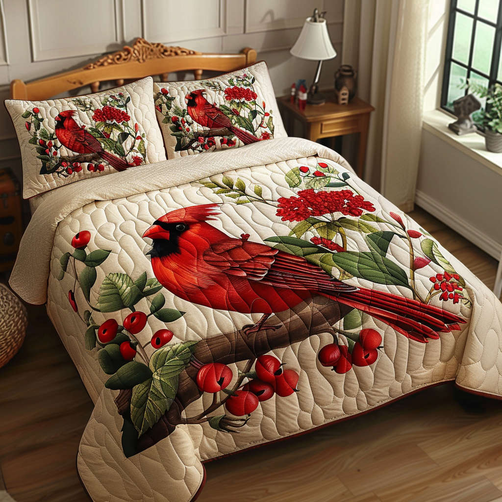 Cardinal TAI170724035 Quilt Bedding Set – Charming Favor