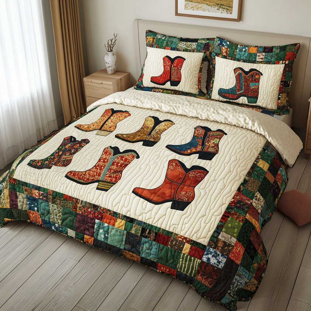Cowboy Boots DAI280824250 Quilt Bedding Set – Charming Favor