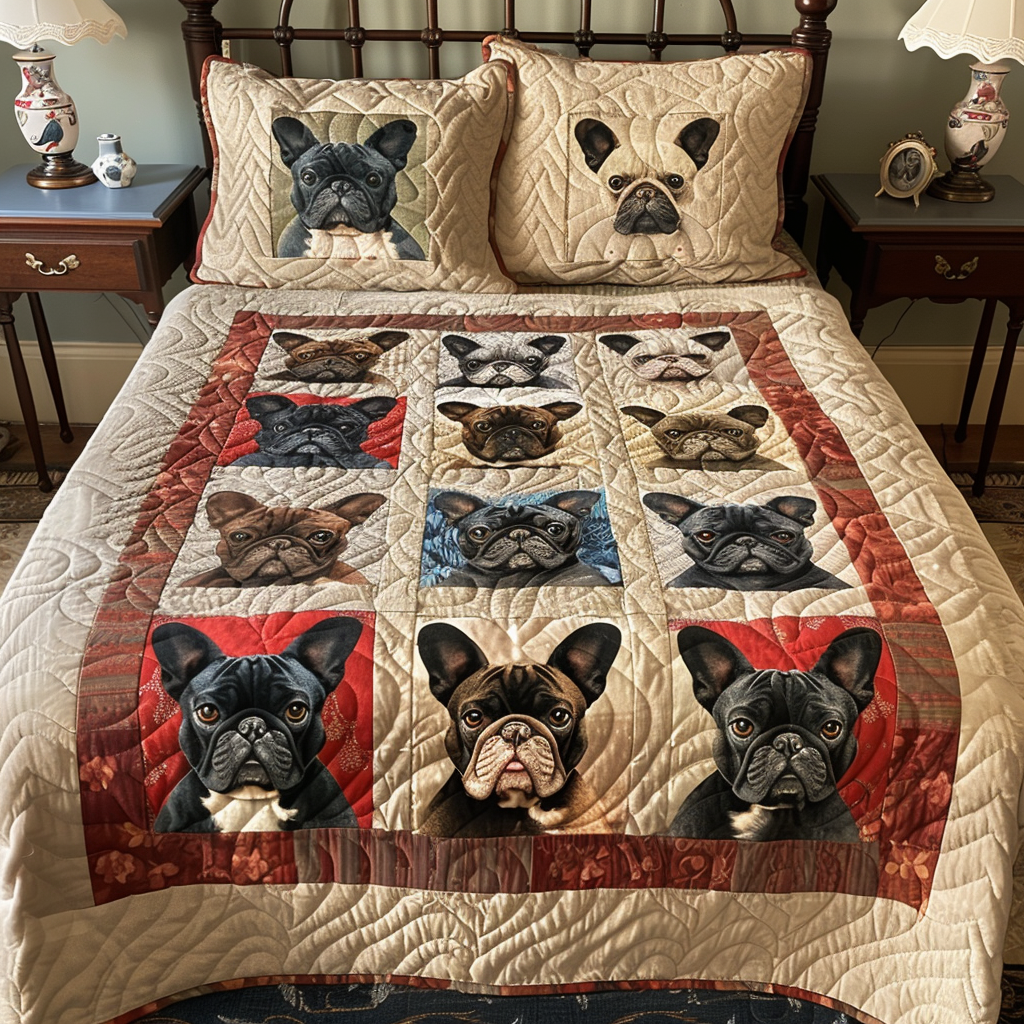French Bulldog TAI040624069 Quilt Bedding Set – Charming Favor