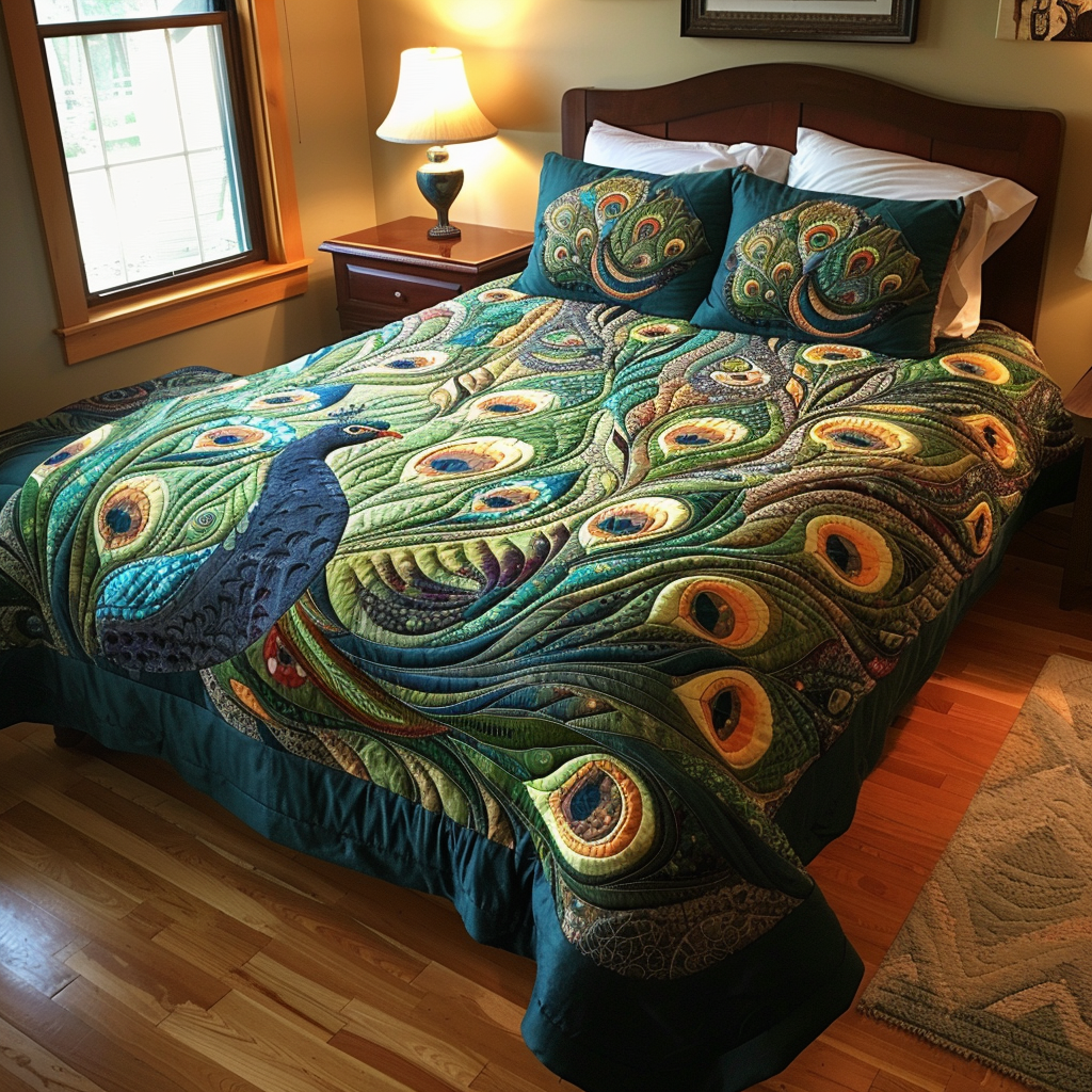Peacock TAI100724079 Quilt Bedding Set – Charming Favor