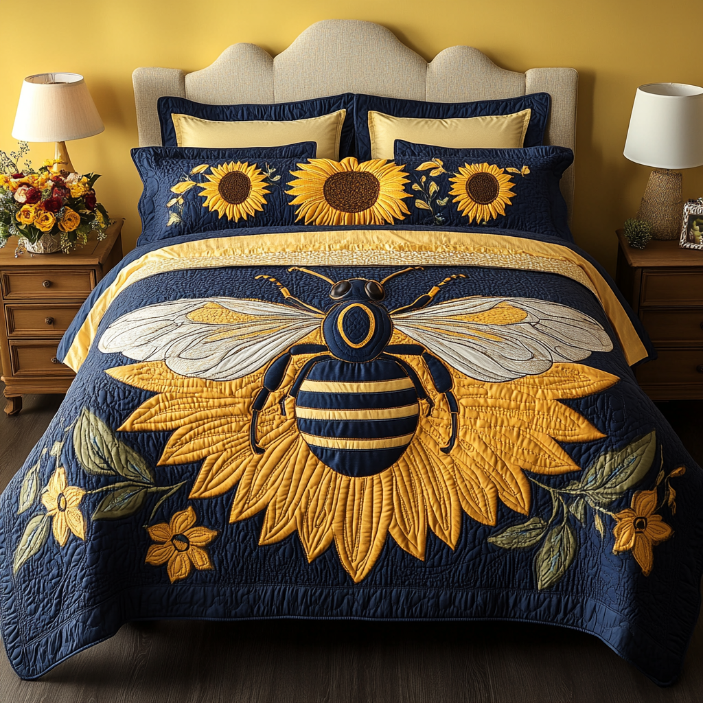 Bee TAI111124012 Quilt Bedding Set – Charming Favor