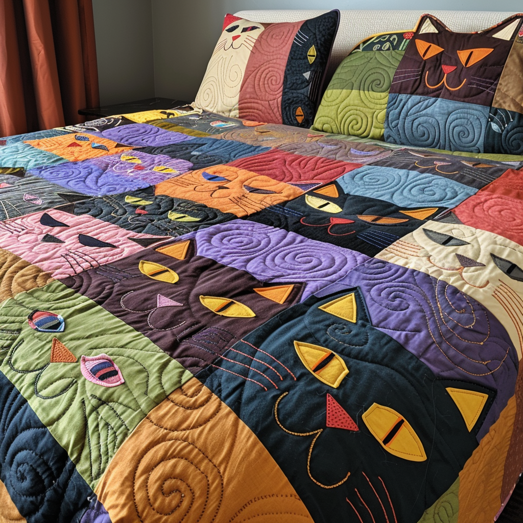 Cat TAI040724002 Quilt Bedding Set – Charming Favor