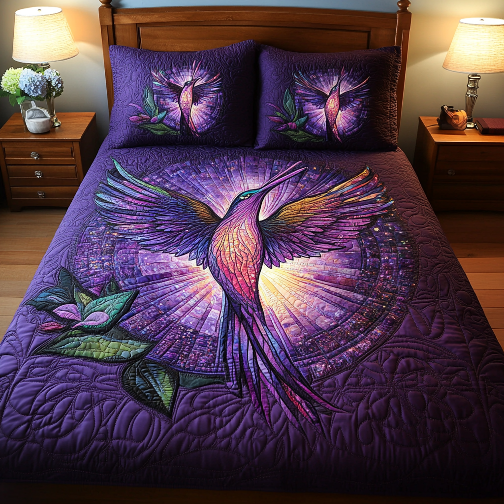 Hummingbird TAI181024272 Quilt Bedding Set – Charming Favor