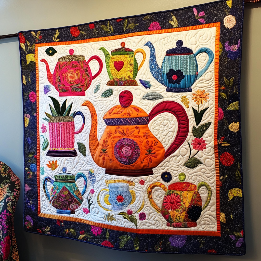 Teapot TAI041024384 Quilt Blanket – Charming Favor