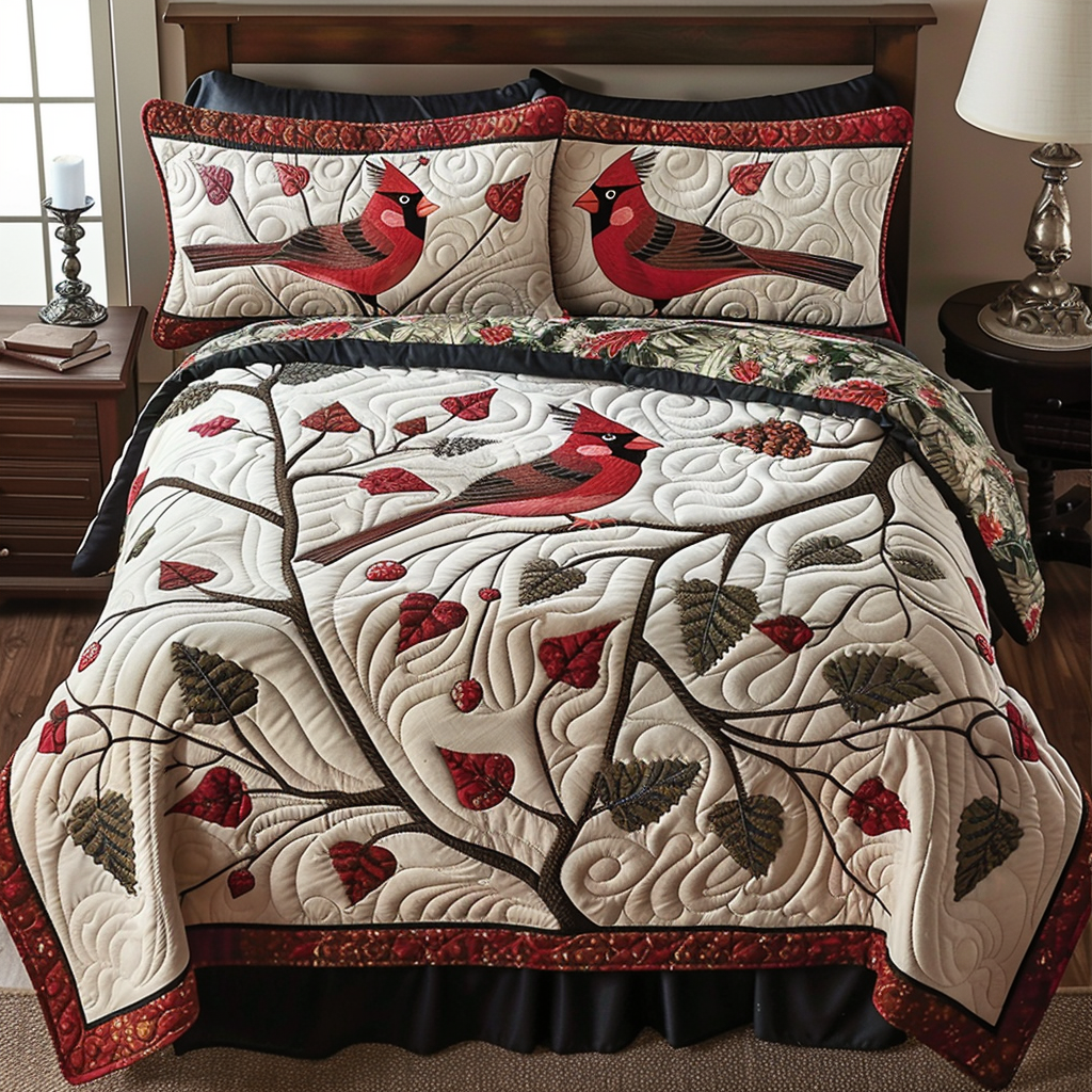 Cardinal TAI170724038 Quilt Bedding Set – Charming Favor