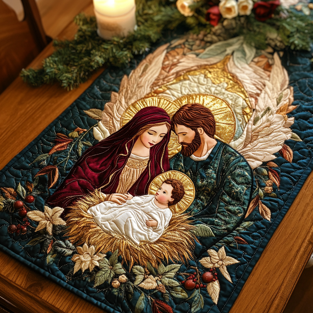 Nativity TAI111124336 Quilted Table Runner – Charming Favor