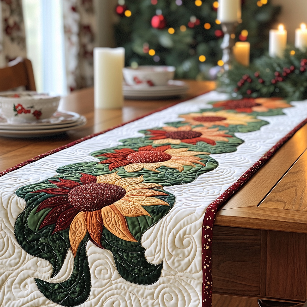 Sunflower TAI041024324 Quilted Table Runner – Charming Favor