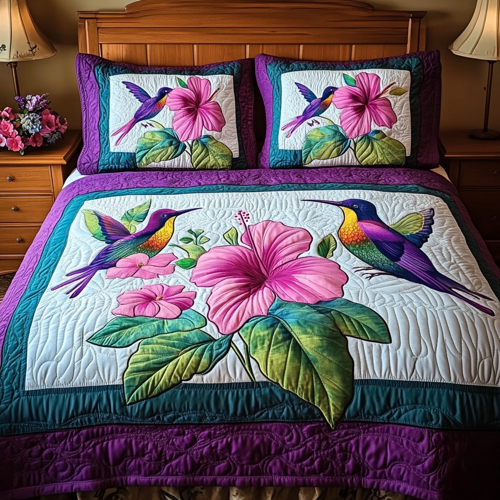 Hummingbird DAI110225134 Quilt Bedding Set – Charming Favor