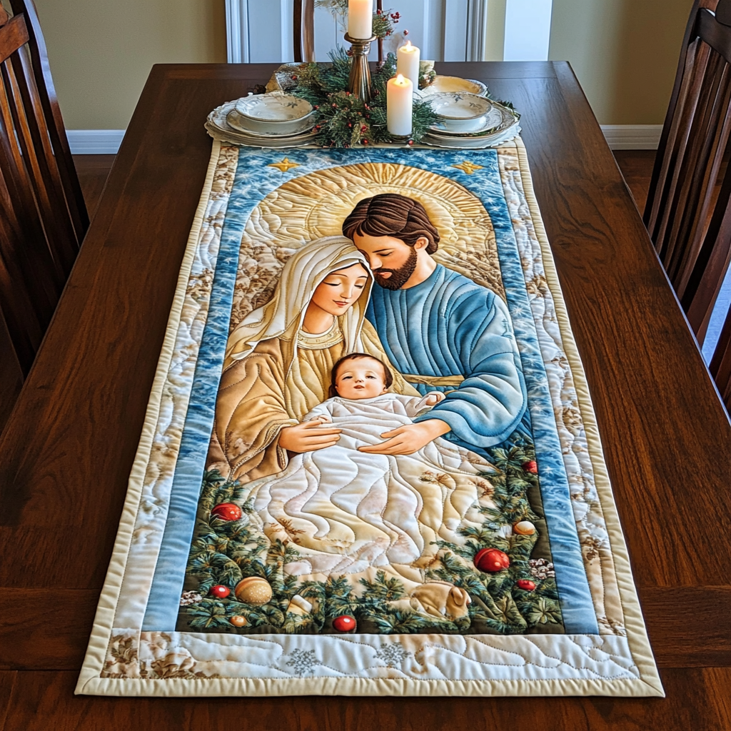 Nativity TAI041024261 Quilted Table Runner – Charming Favor