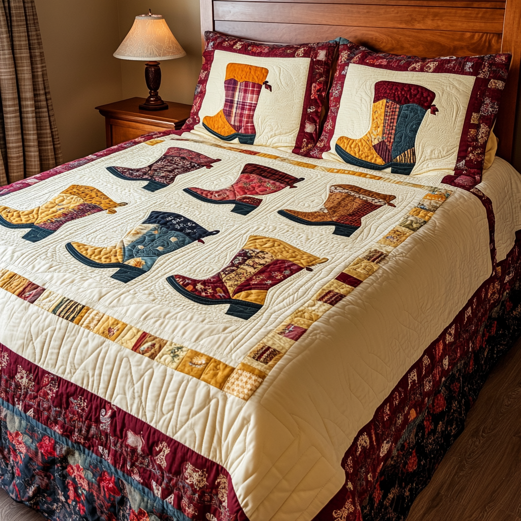 Cowboy Boots DAI040924056 Quilt Bedding Set – Charming Favor