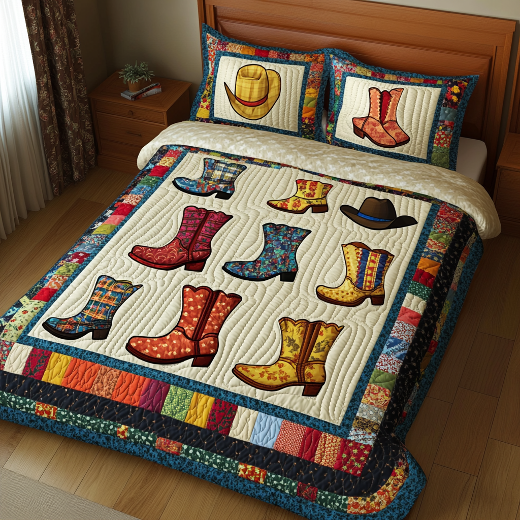 Cowboy Boots And Hat DAI280824264 Quilt Bedding Set – Charming Favor