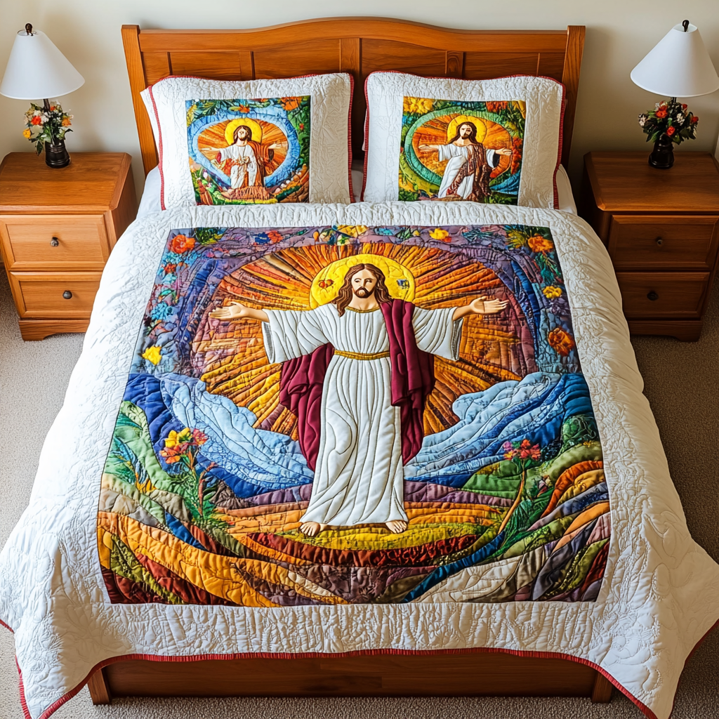 Jesus Christ DAI051224054 Quilt Bedding Set – Charming Favor
