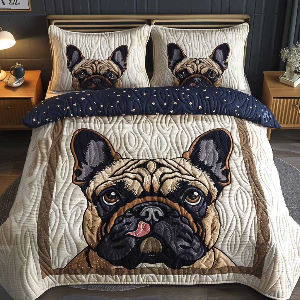 French Bulldog TAI040624075 Quilt Bedding Set – Charming Favor