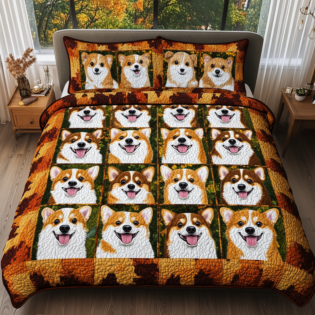 Corgi TAI121024035 Quilt Bedding Set – Charming Favor