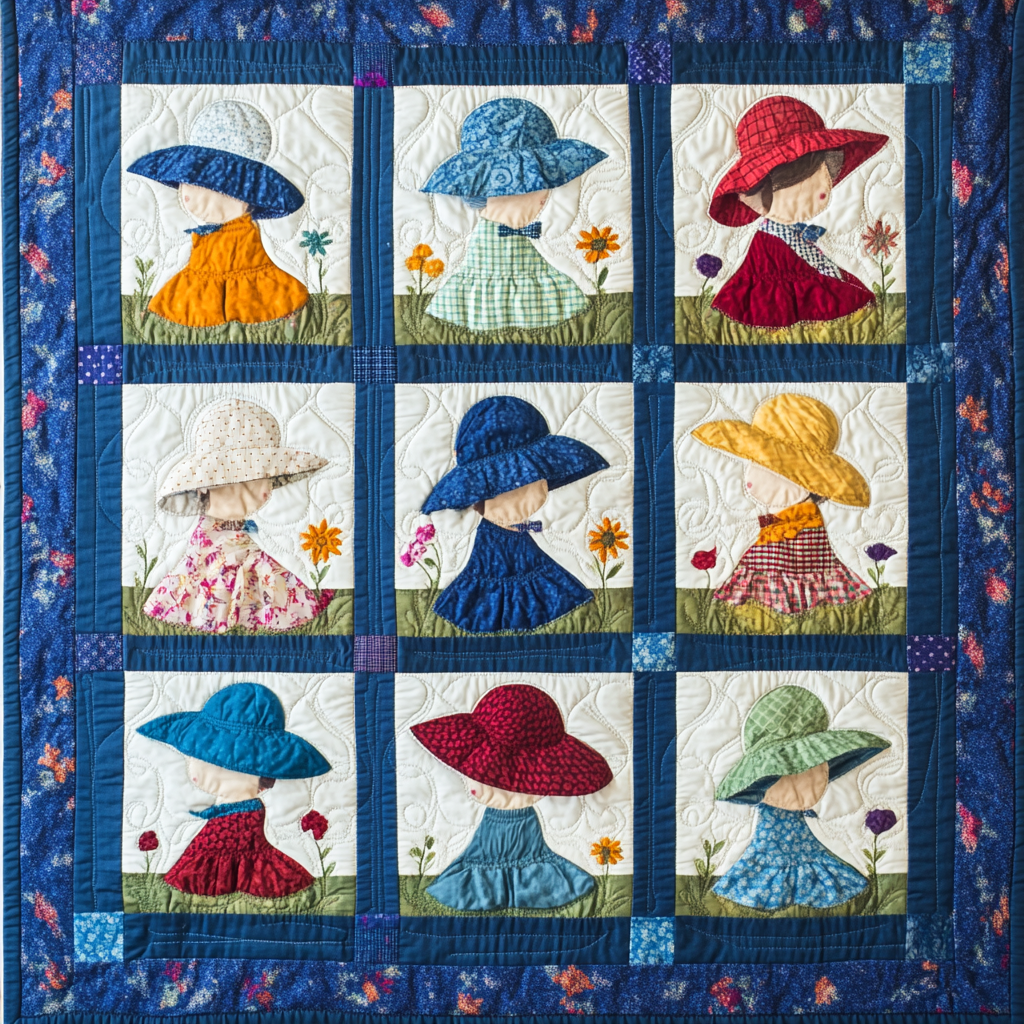 Sunbonnet Sue DAI040924250 Quilt Blanket – Charming Favor