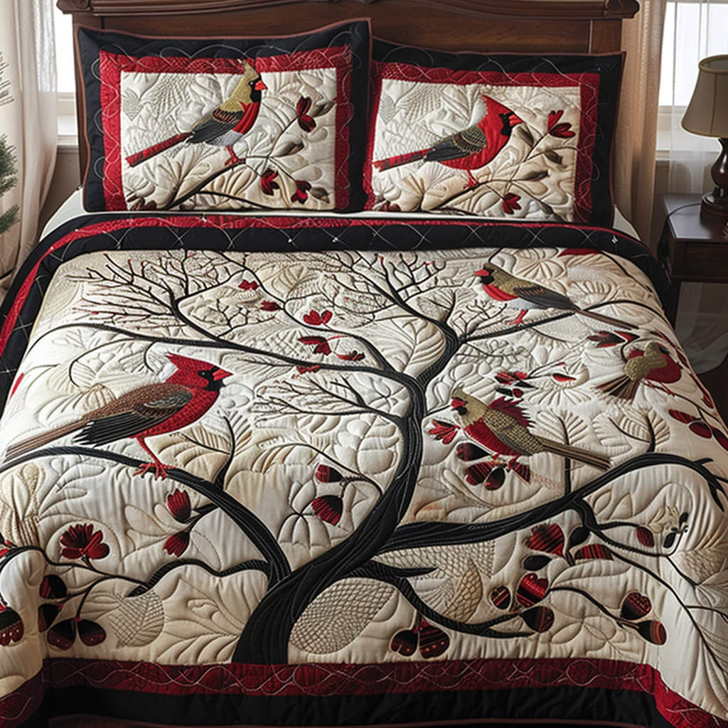 Cardinal TAI251124041 Quilt Bedding Set – Charming Favor