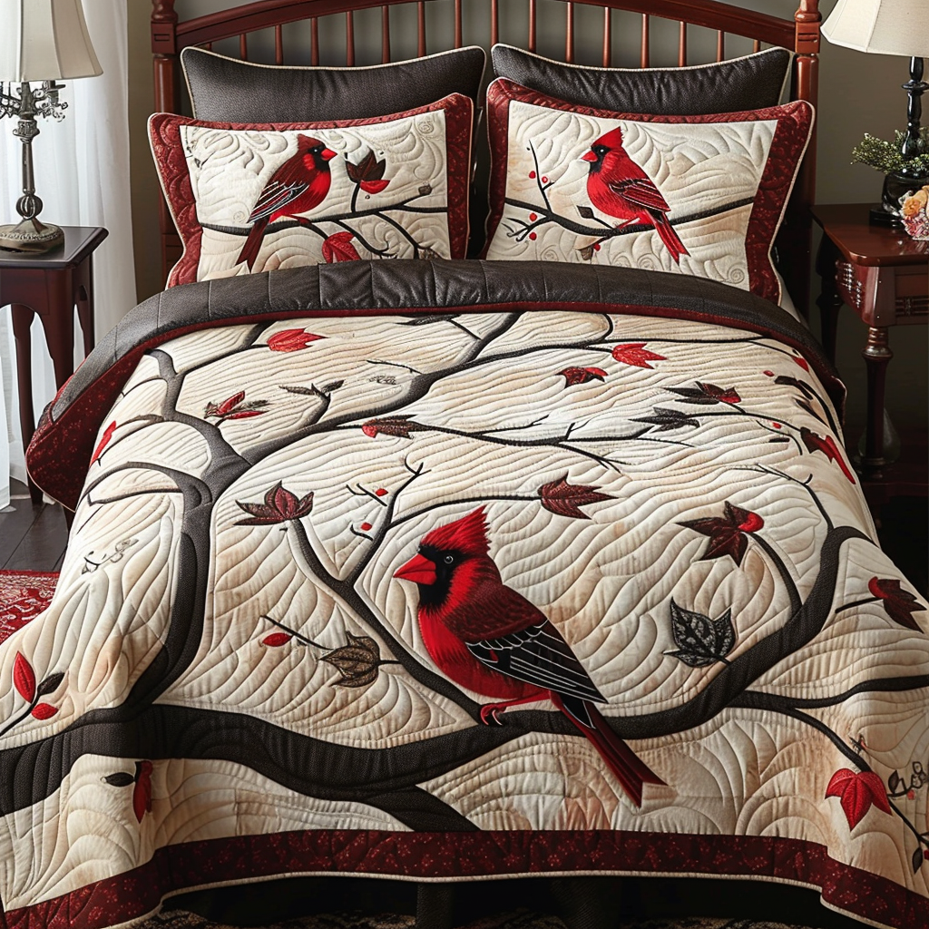Cardinal TAI170724037 Quilt Bedding Set – Charming Favor