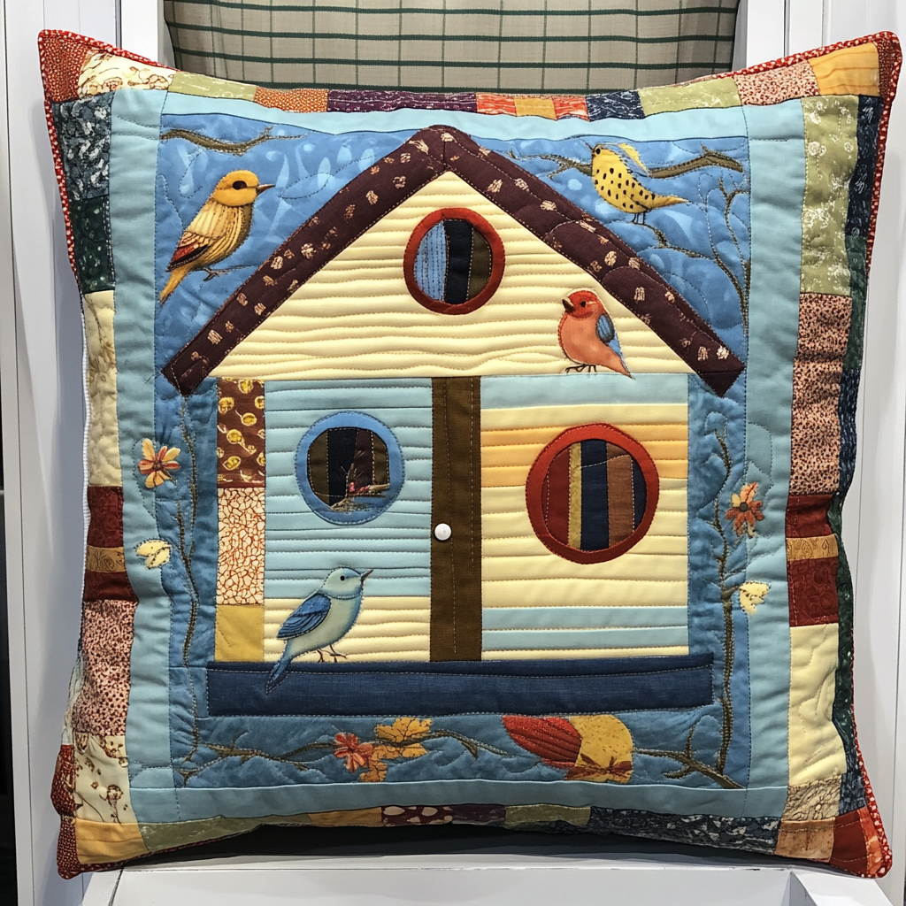 Bird House DAI311024423 Quilted Pillow Case – Charming Favor