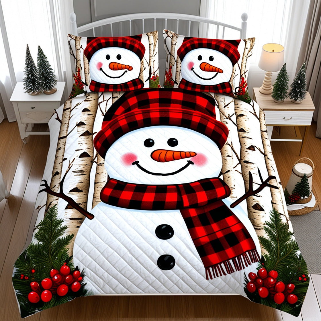 Christmas Snowman NTA041124439 Quilt Bedding Set – Charming Favor