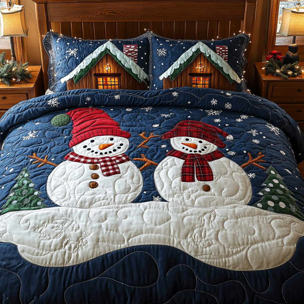 Christmas Snowman TAI061124072 Quilt Bedding Set – Charming Favor