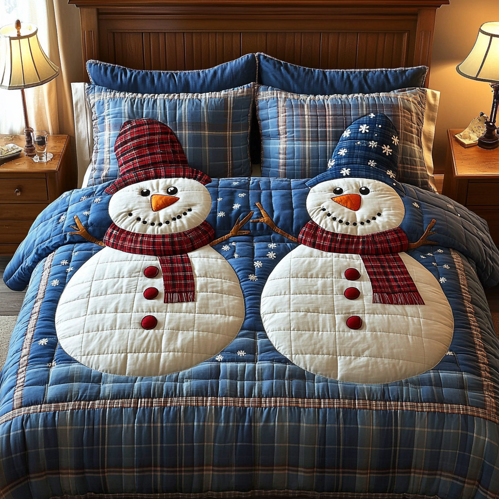 Christmas Snowman TAI061124078 Quilt Bedding Set – Charming Favor