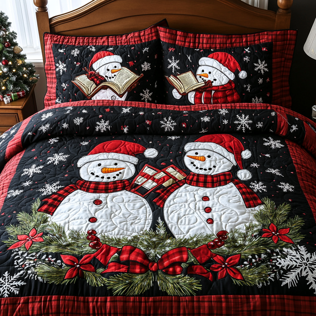 Christmas Snowman TAI061124114 Quilt Bedding Set – Charming Favor