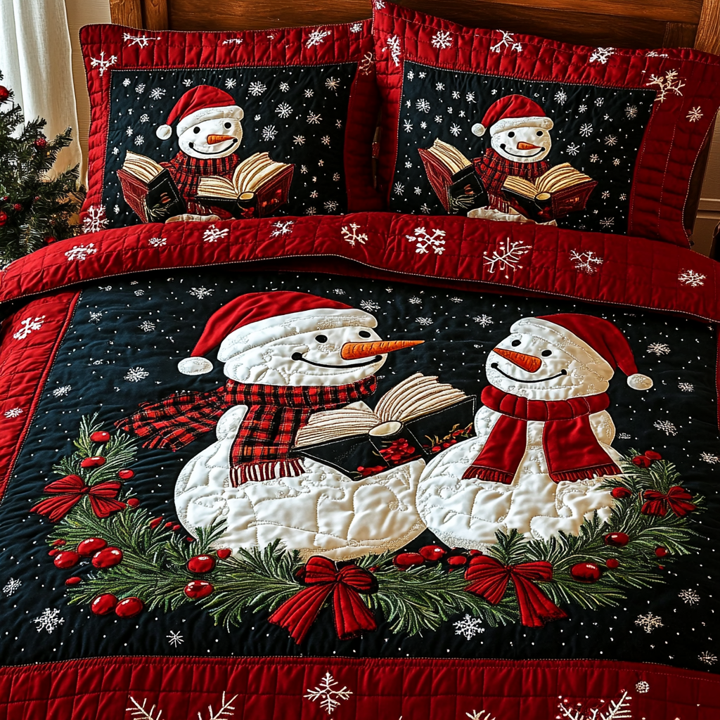 Christmas Snowman TAI061124115 Quilt Bedding Set – Charming Favor