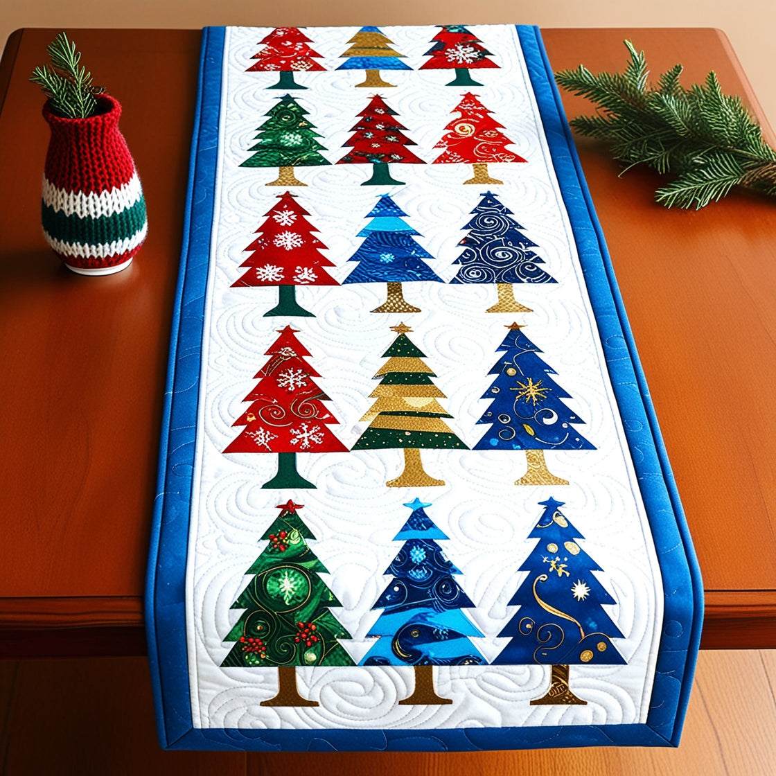 Christmas Tree NTA061124220 Quilted Table Runner – Charming Favor
