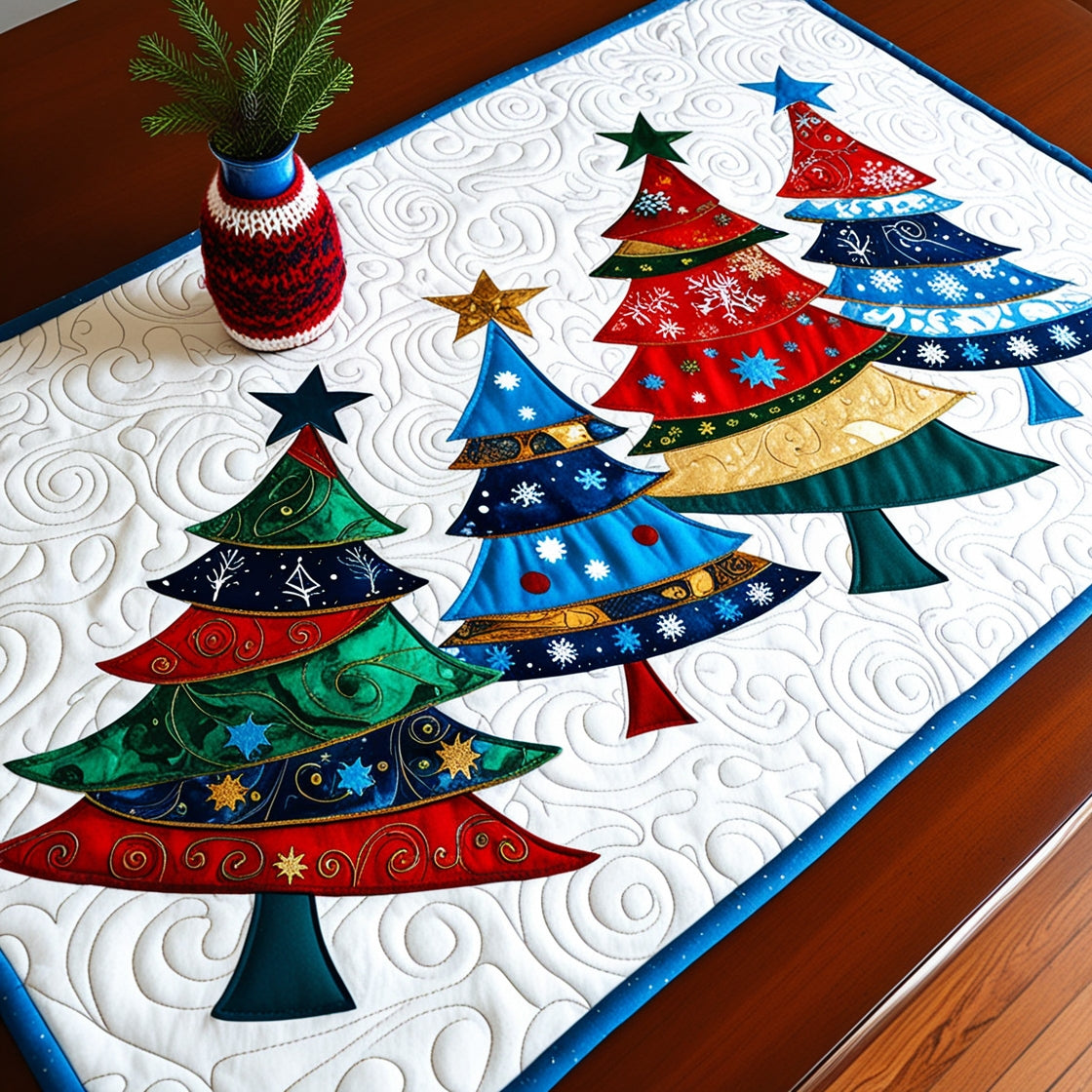 Christmas Tree NTA061124222 Quilted Table Runner – Charming Favor