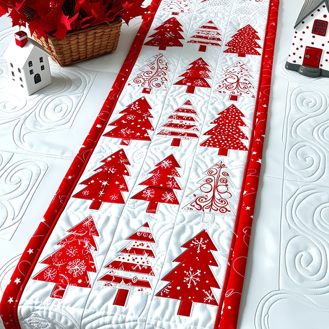 Christmas Tree NTA061124230 Quilted Table Runner – Charming Favor