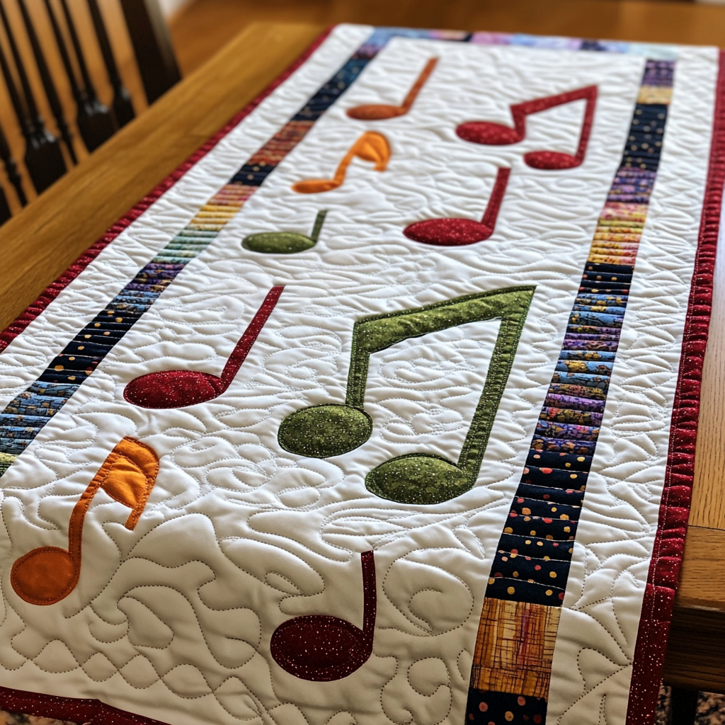 Music Note DAI311024420 Quilted Table Runner – Charming Favor
