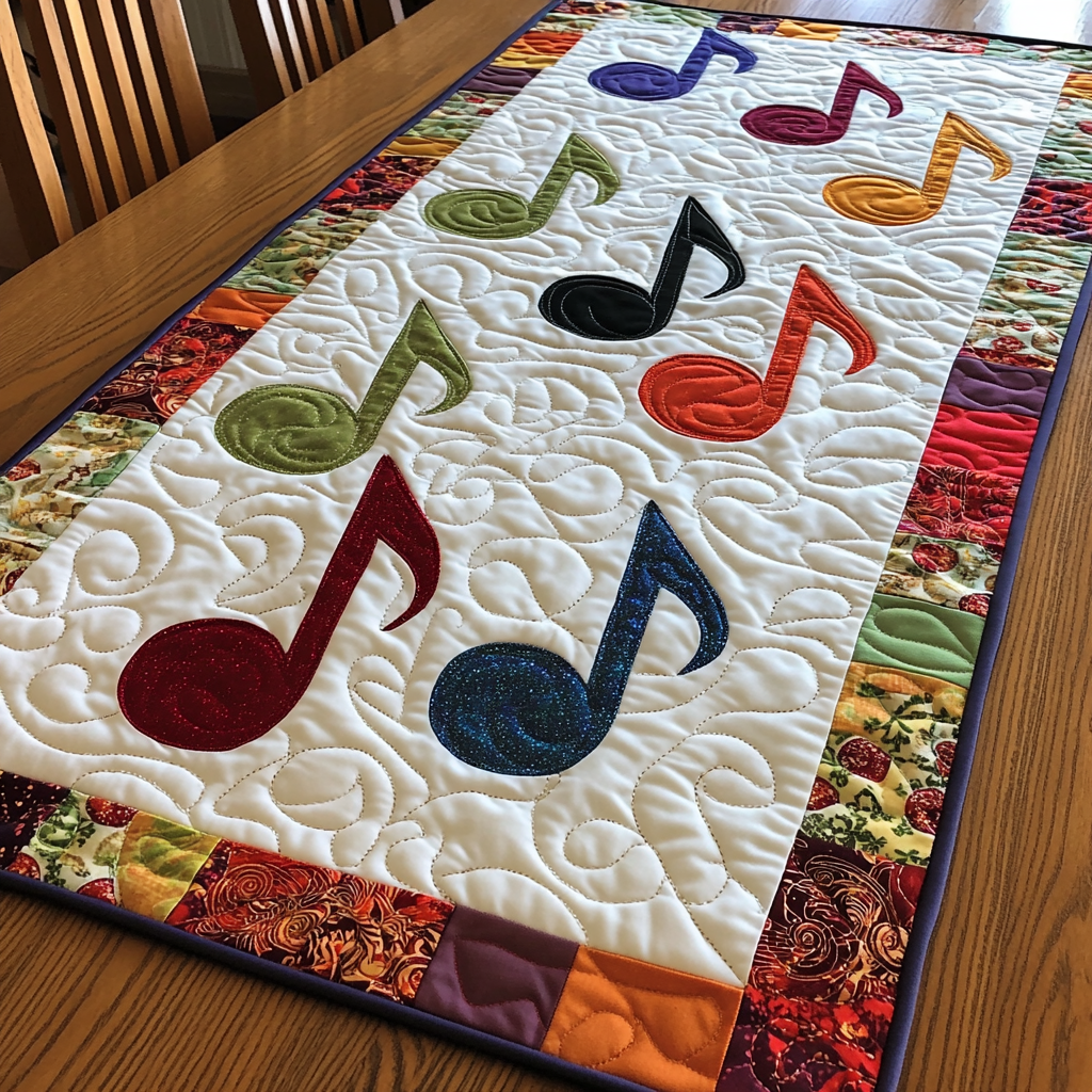 Music Note DAI311024421 Quilted Table Runner – Charming Favor