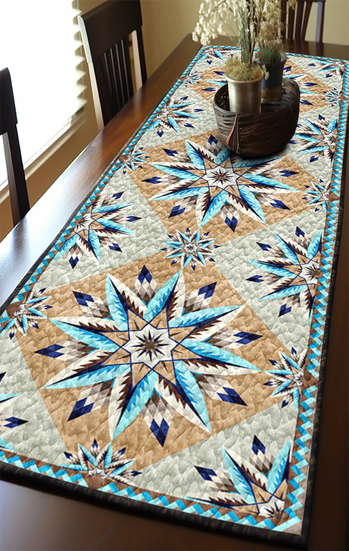 Native American TN310503DTR Quilted Table Runner – Charming Favor