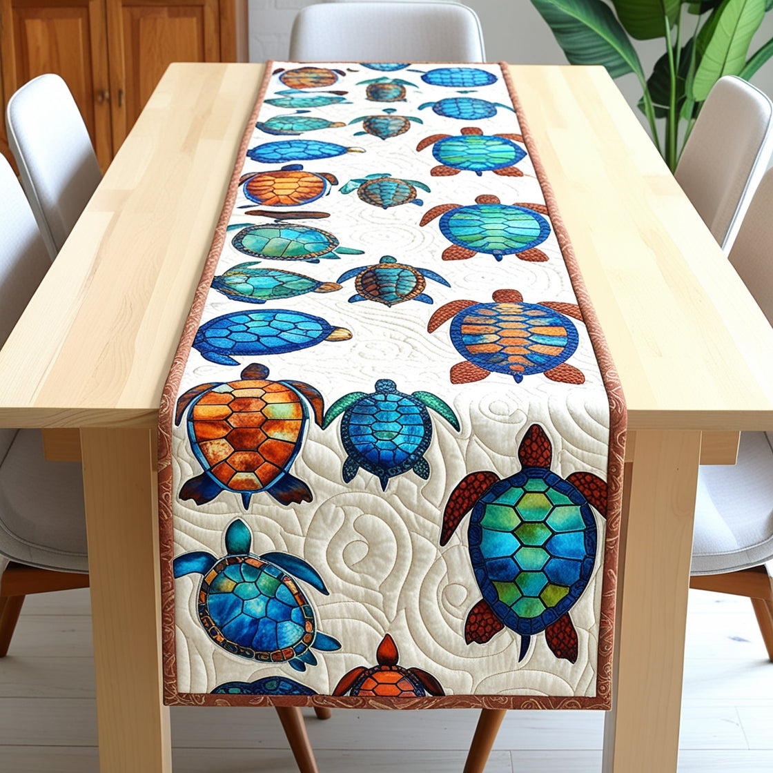 Turtle NTA311024246 Quilted Table Runner – Charming Favor