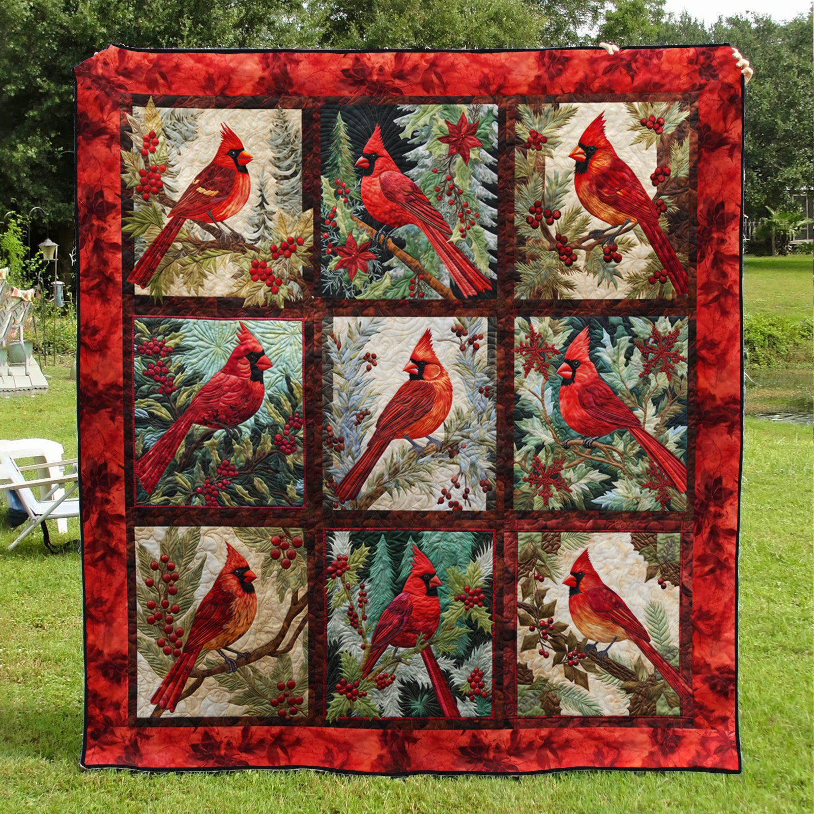 Cardinal Christmas HM05102303 Quilt Blanket – Charming Favor