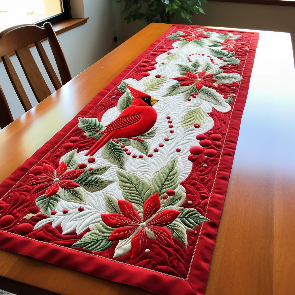Cardinal TAI221223168 Quilted Table Runner – Charming Favor
