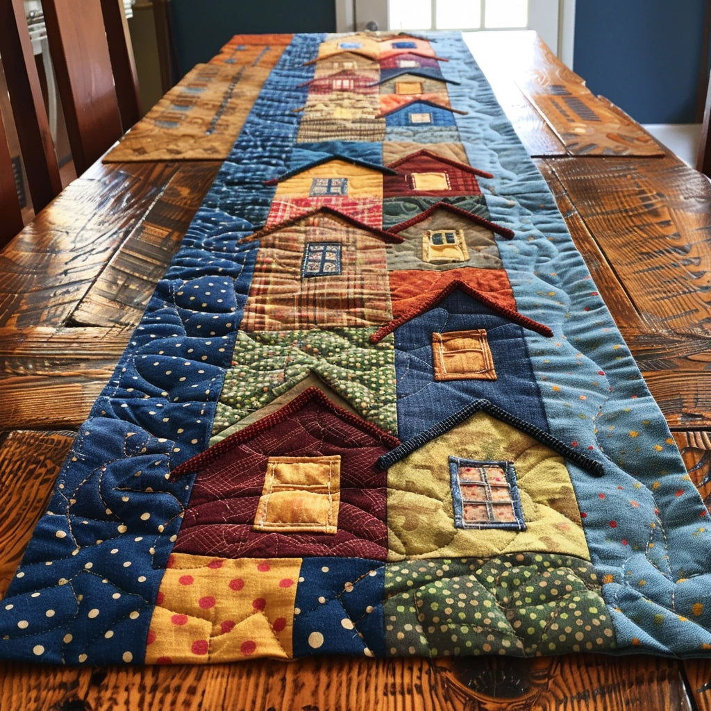 Houses TAI020324074 Quilted Table Runner – Charming Favor