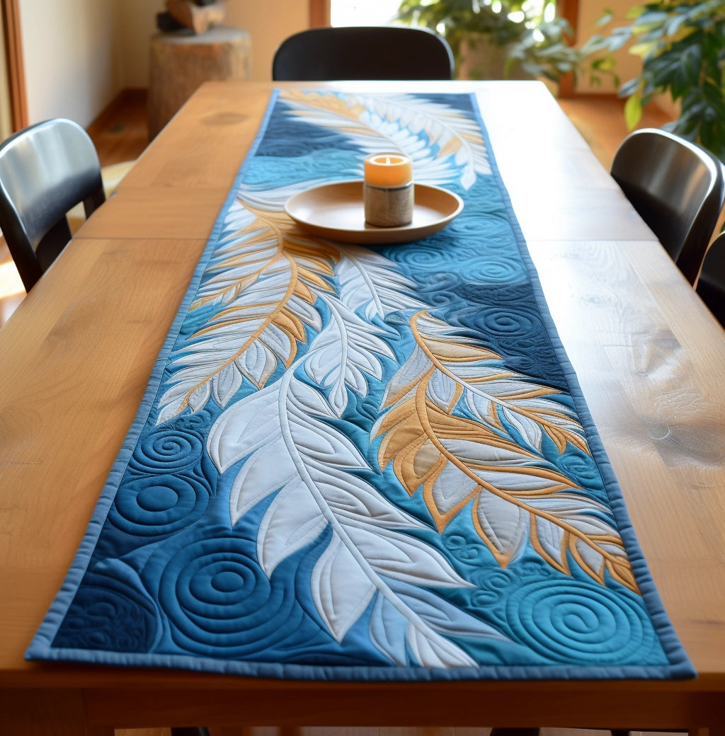 Feather TAI271223080 Quilted Table Runner – Charming Favor